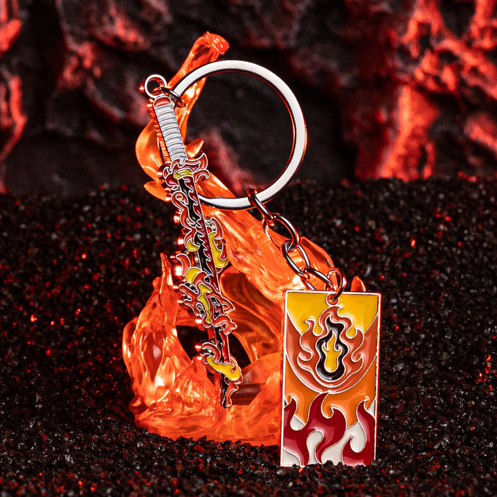 Rengoku Sword & Charm – Weeb Keychains